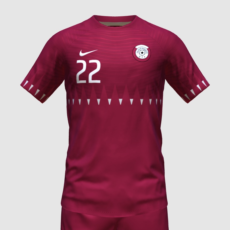 Qatar Home 22 QATAR - FIFA 23 Kit Creator Showcase