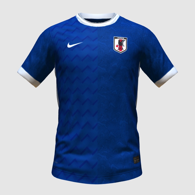 Japan home kit scenery concept mountains and waves - FIFA 23 Kit ...