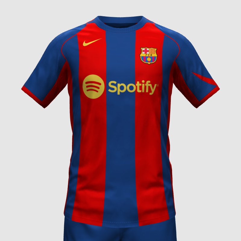 Barcelona Home Kit 2004/05 with modern sponsors - FIFA Kit Creator Showcase