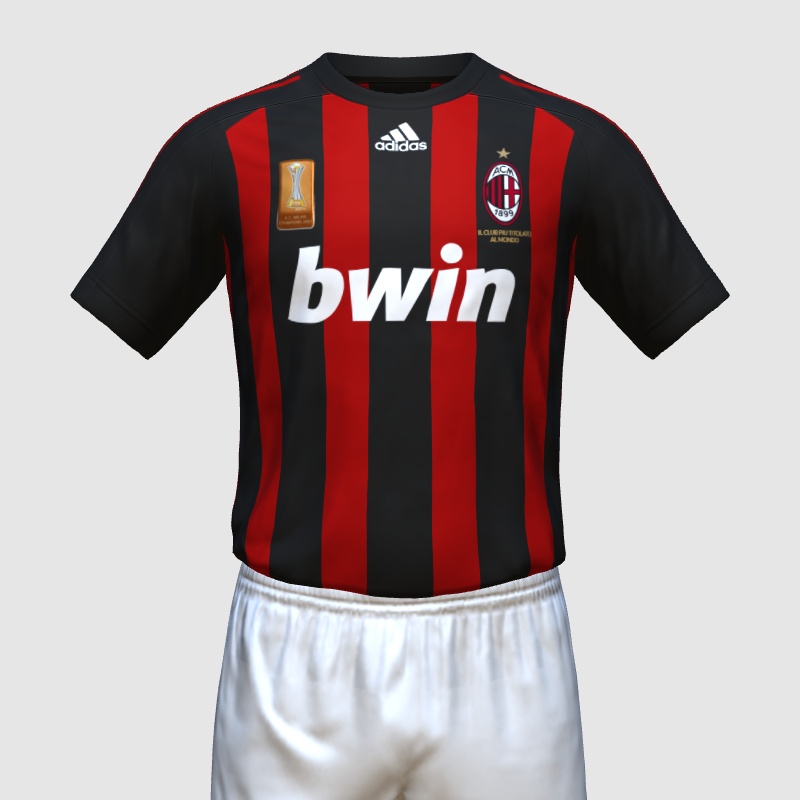 AC Milan x Adidas home kit 2008/2009 - FIFA Kit Creator Showcase