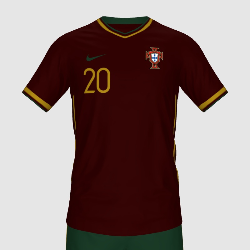 Portugal Home Kit - 2022 Qatar World Cup - FIFA 23 Kit Creator Showcase