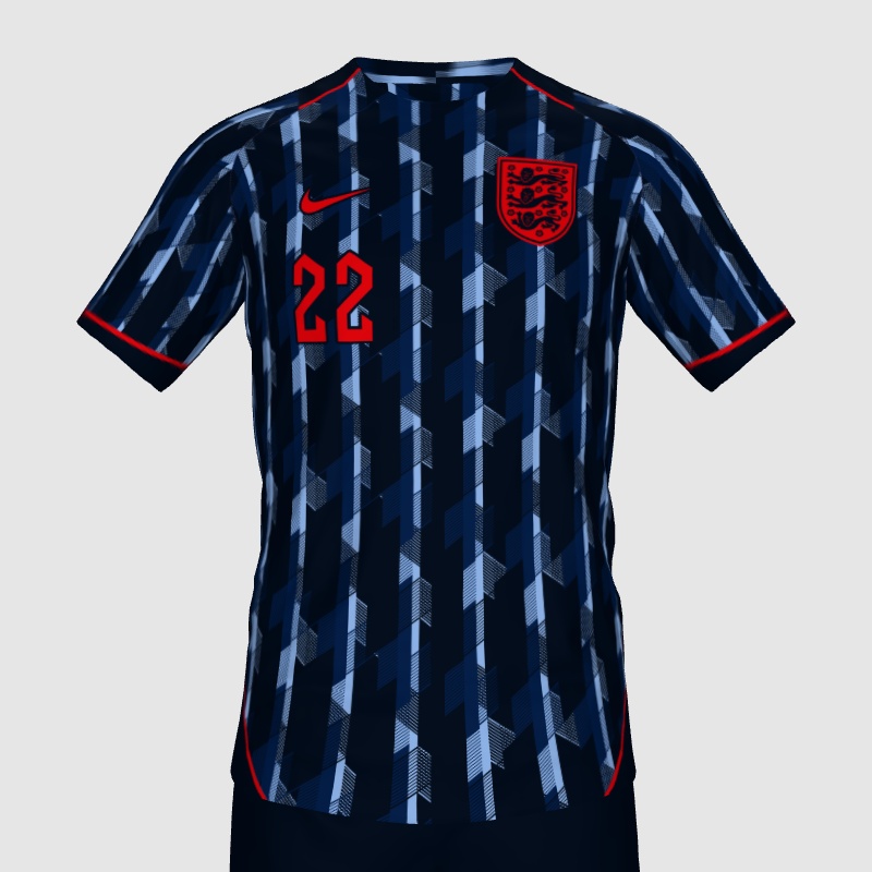 England Away Kit - 2022 Qatar World Cup - FIFA Kit Creator Showcase