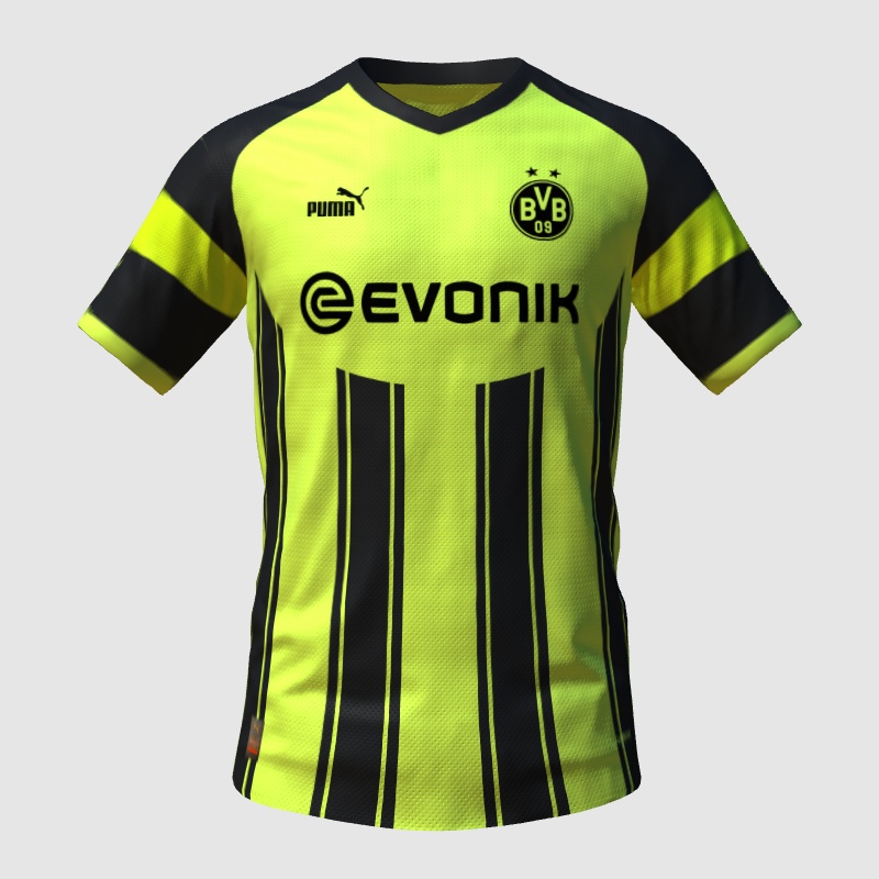 Puma x BVB 96-97 European home kit REDUX - FIFA 23 Kit Creator Showcase