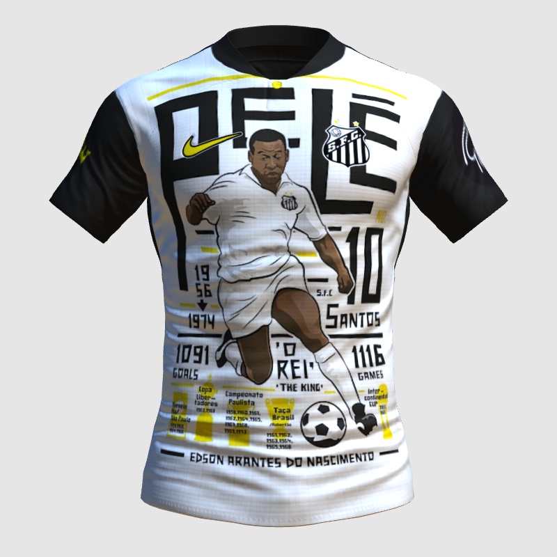 Pele Santos Uniform Pele Signed Santos Jersey (JSA) | Pristine Auction