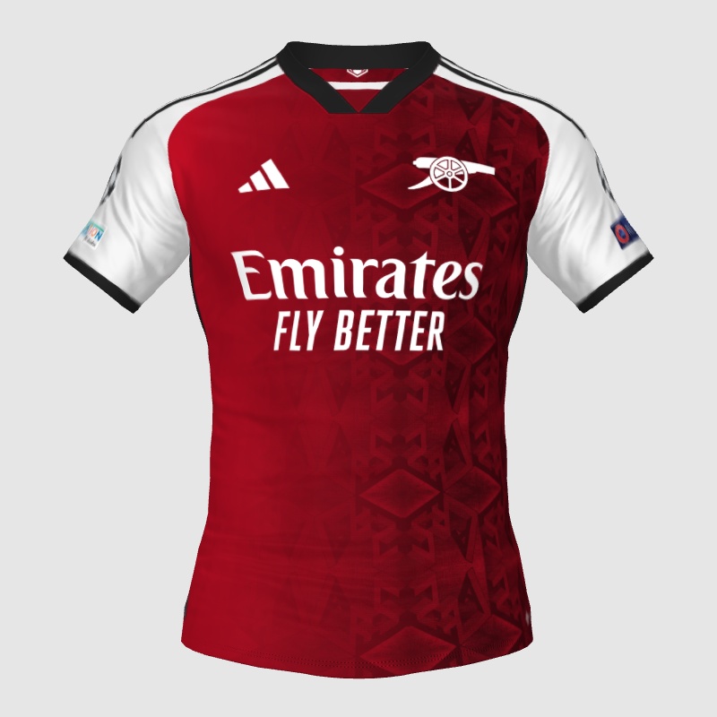 Arsenal FC 2023/24 UCL Concept Home Kit | Adidas - FIFA Kit Creator ...