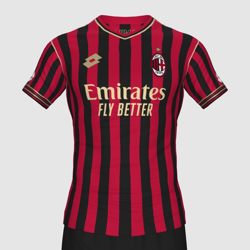 AC Milan 2024/25 - Template Thom Kits FC - FIFA 23 Kit Creator Showcase