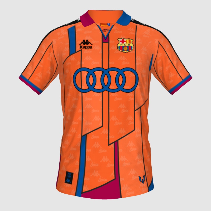 Barcelona X Kappa 4rd Orange 1996-97 Kit Concept - FIFA Kit Creator ...