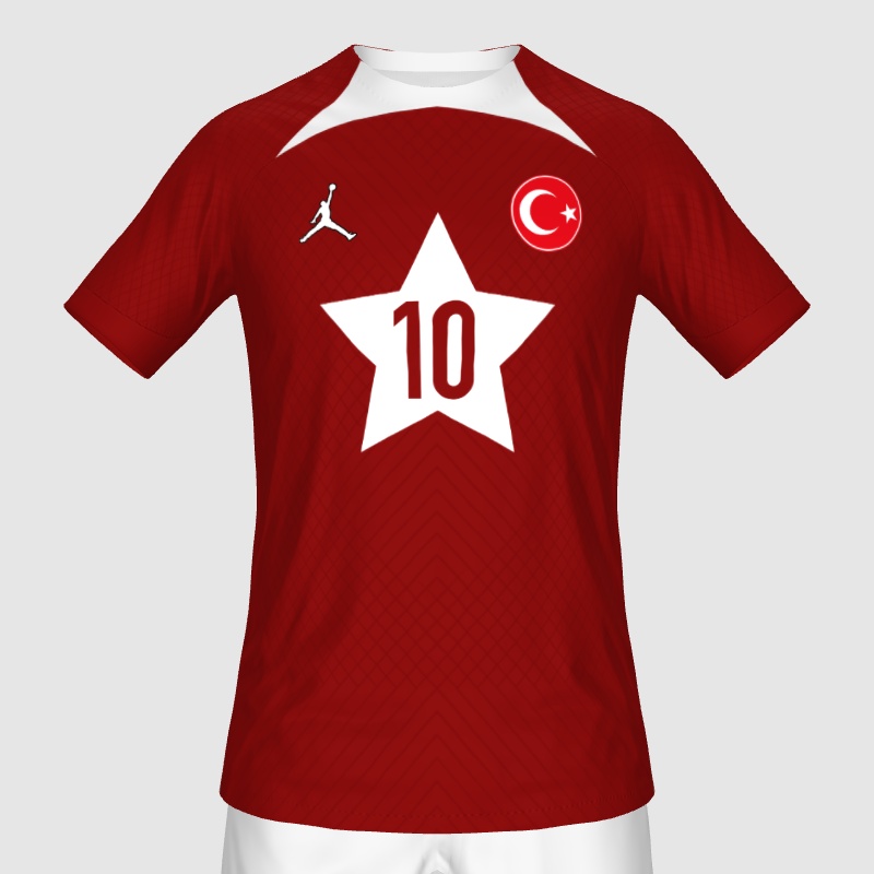 Turkey Air Jordan Kit Concept Star and Crescent - FIFA Kit Creator Showcase