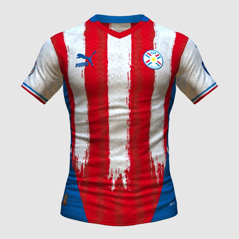 Paraguay Puma Home Kit Copa America 2024 - FIFA Kit Creator Showcase