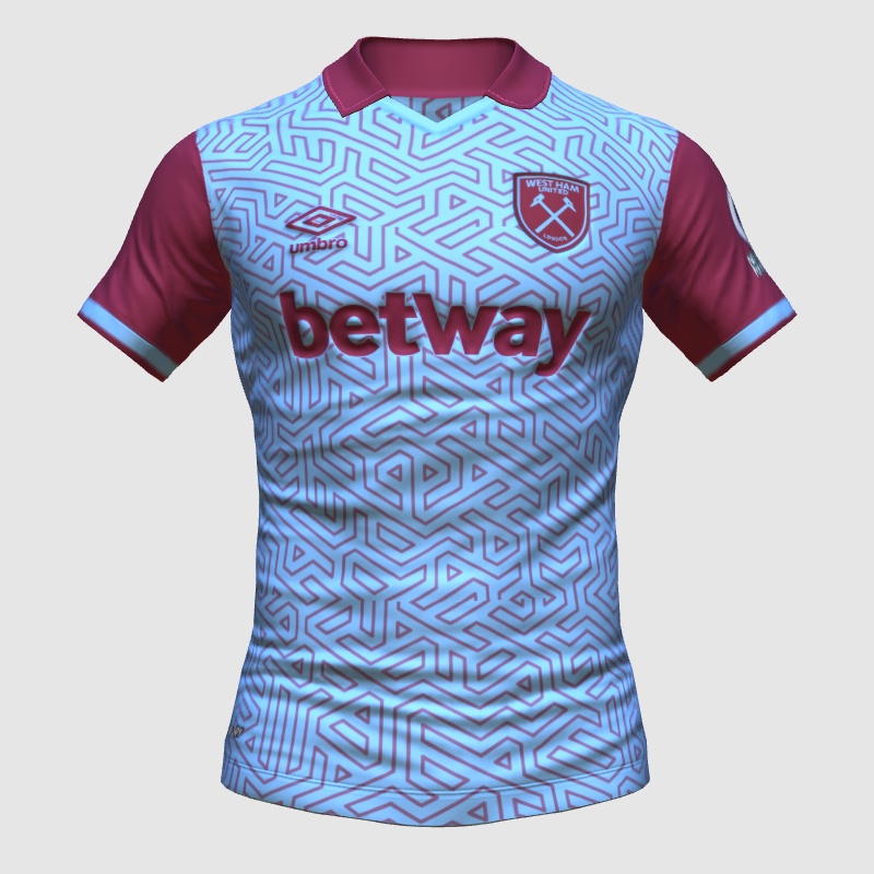 West Ham United Away kit Concept 2025 - FIFA Kit Creator Showcase