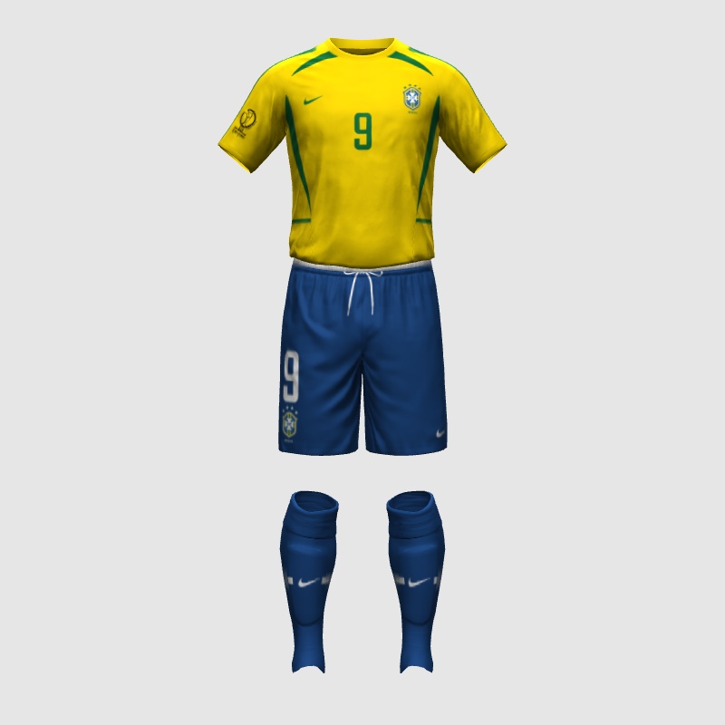 Brazil 2002 WC Full Home Kit - FIFA Kit Creator Showcase