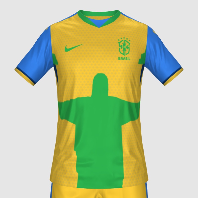 christ the redeemer brazil shirt - FIFA Kit Creator Showcase