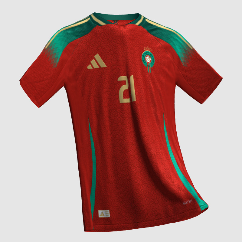 Morocco x Adidas 2024/25 home concept kit - FIFA Kit Creator Showcase