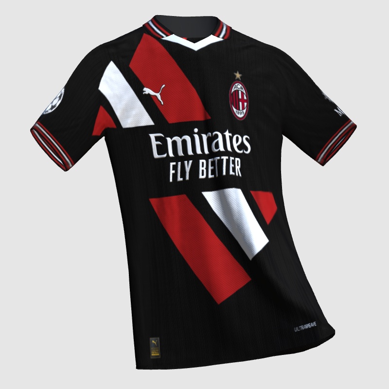 AC Milan Home kit Concept-3 SMD Template 14 - FIFA Kit Creator Showcase