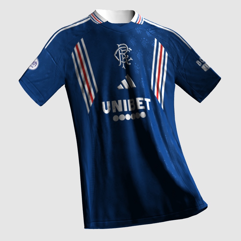 Rangers x Adidas 2025-26 Home Concept Kit - FIFA Kit Creator Showcase