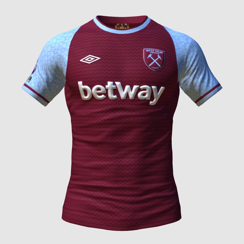 West Ham United FC Home Kit 25/26 - FIFA Kit Creator Showcase