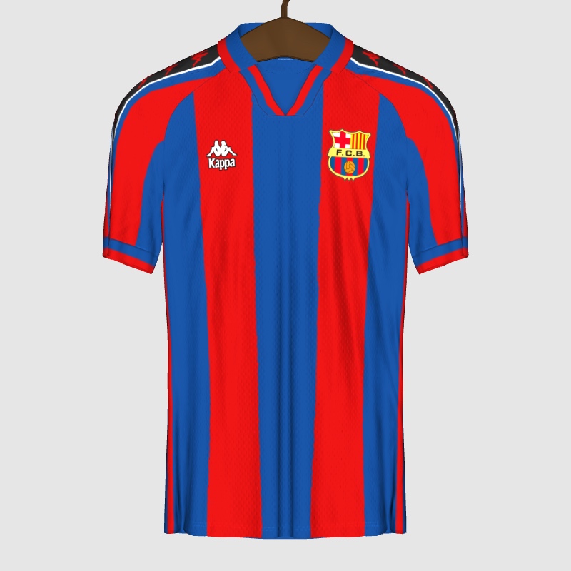 FC Barcelona 1996/97 Home Kit - Hristo Stoichkov - FIFA Kit Creator ...