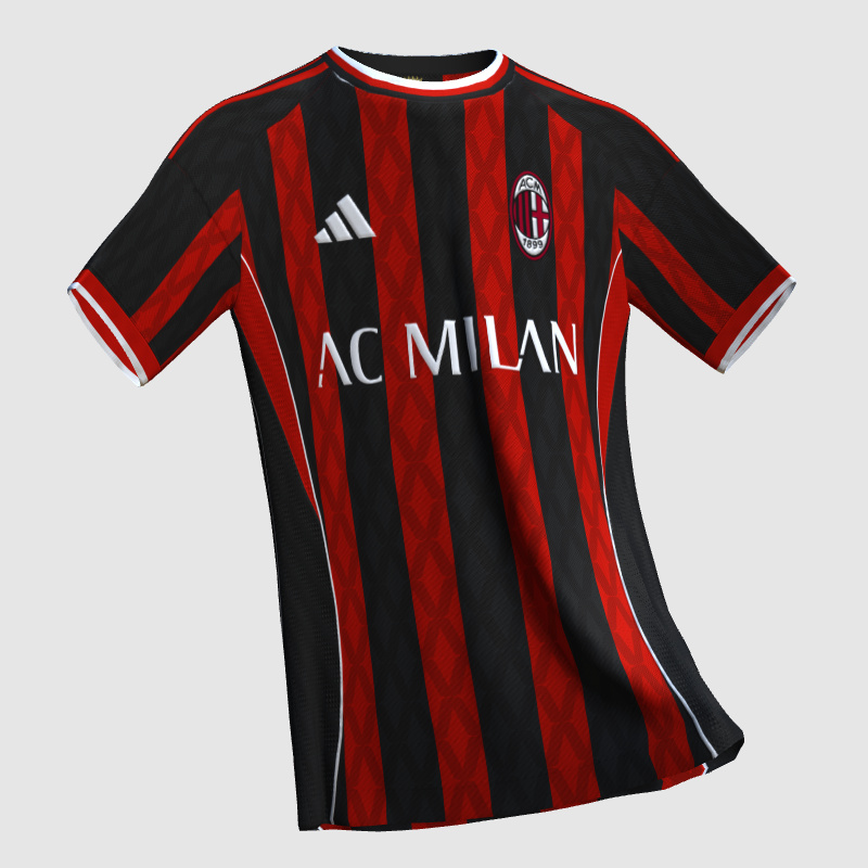 AC Milan Adidas 25-26 Home Concept - FIFA Kit Creator Showcase