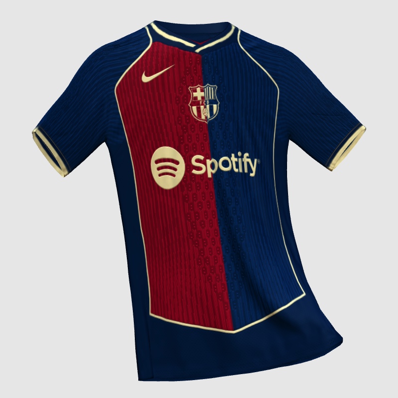 Barcelona home kit concept total 90 v3 - FIFA Kit Creator Showcase