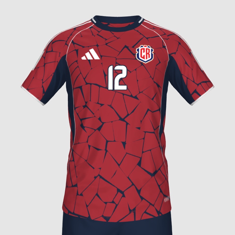 Costa Rica x Adidas x 2026 World Cup Home Kit - FIFA Kit Creator Showcase