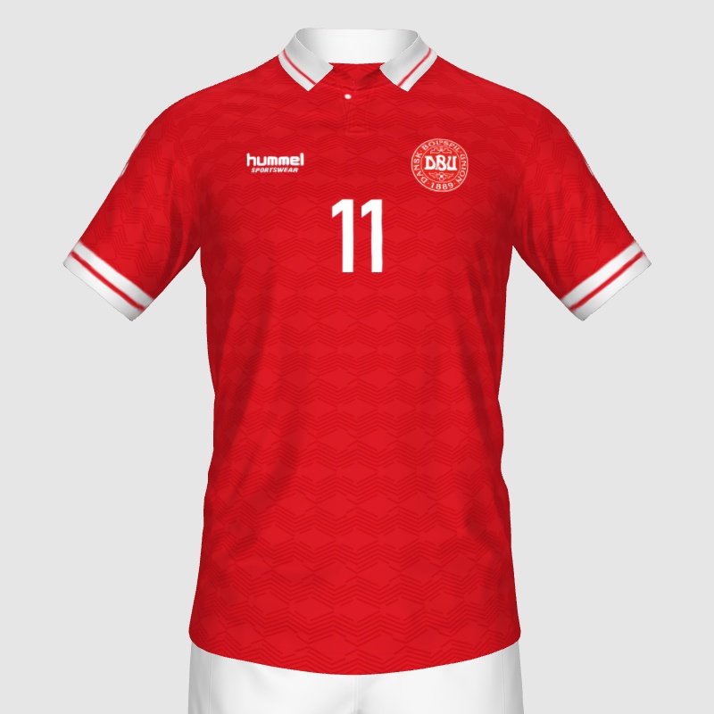 Denmark x Hummel x 2026 World Cup Home Kit - FIFA Kit Creator Showcase