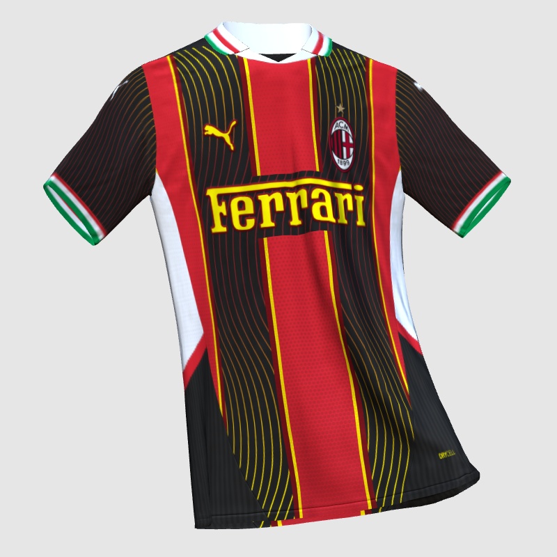 Ac-Milan&Ferrari Home Kit Concept - FIFA Kit Creator Showcase