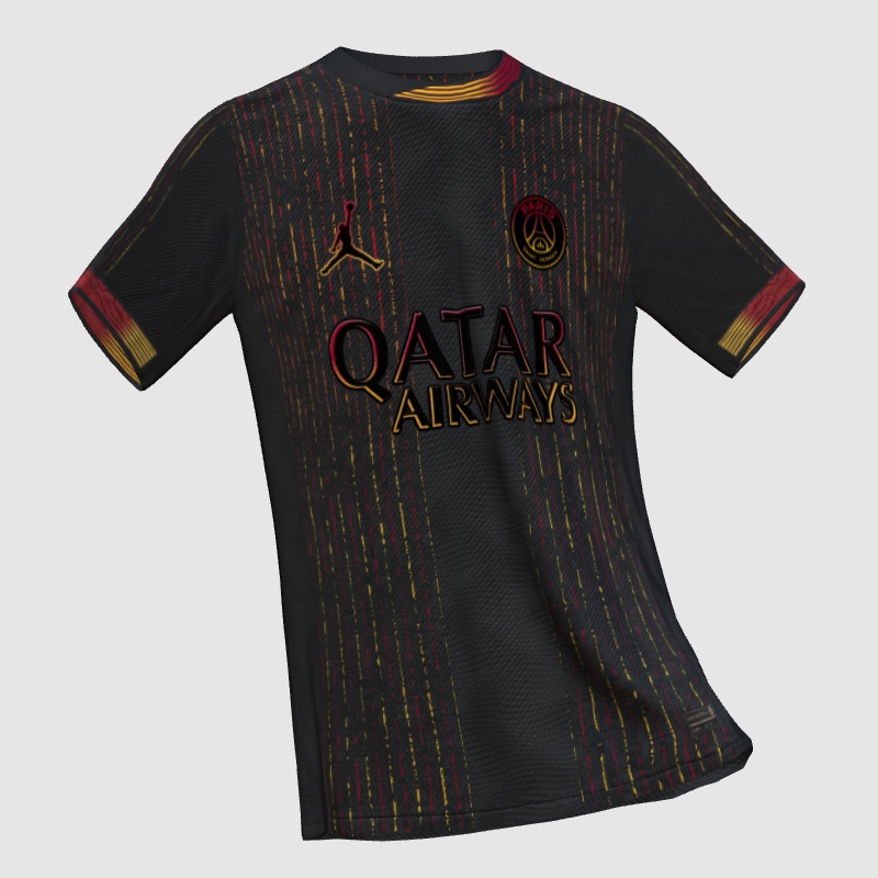 PSG X Jordan 25-26 4th Kit Concept Burning Flames - FIFA Kit Creator ...