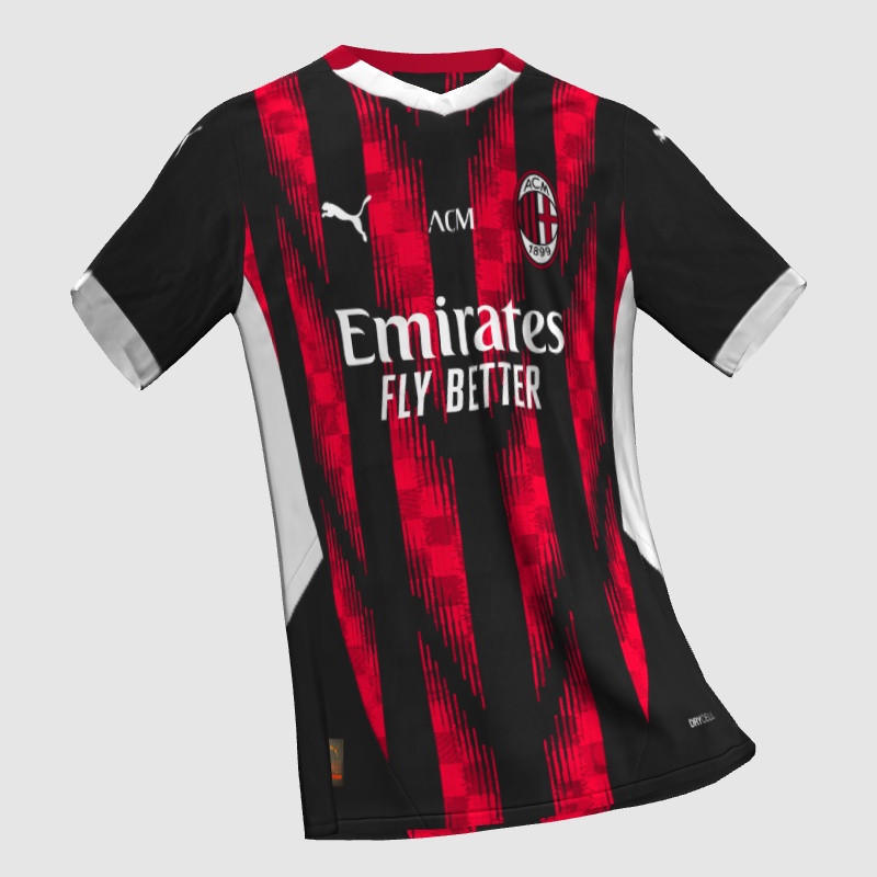 Ac Milan home kit concept 25/26 - FIFA Kit Creator Showcase