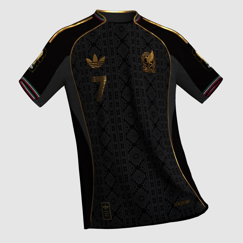 Mexico National Team Black Kit Concept-E - FIFA Kit Creator Showcase