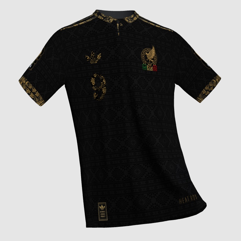 Mexico National Team Black Kit Concept-F - FIFA Kit Creator Showcase