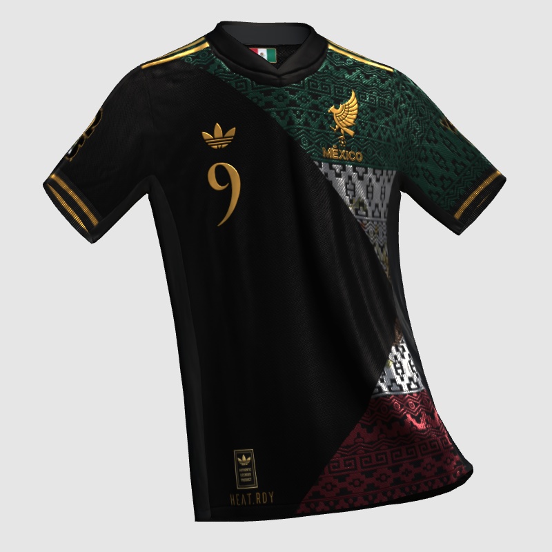 Mexico National Team Black Kit Concept-H - FIFA Kit Creator Showcase