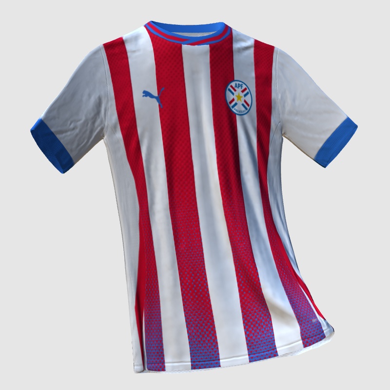 Paraguay 2026 World Cup Kit | Without Gradient - FIFA Kit Creator Showcase