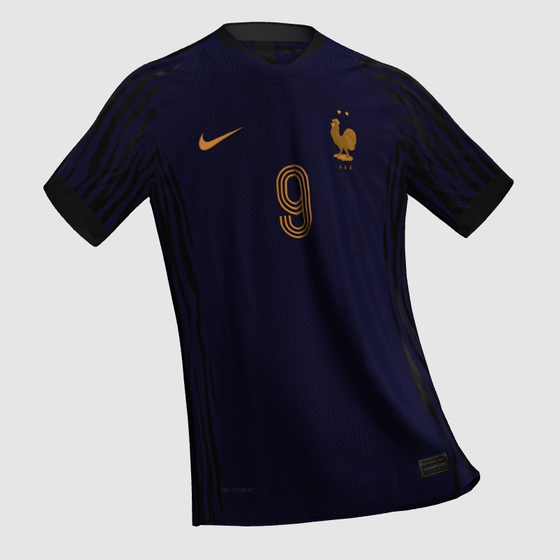France 2026 Navy & Gold Home Kit Concept - FIFA Kit Creator Showcase