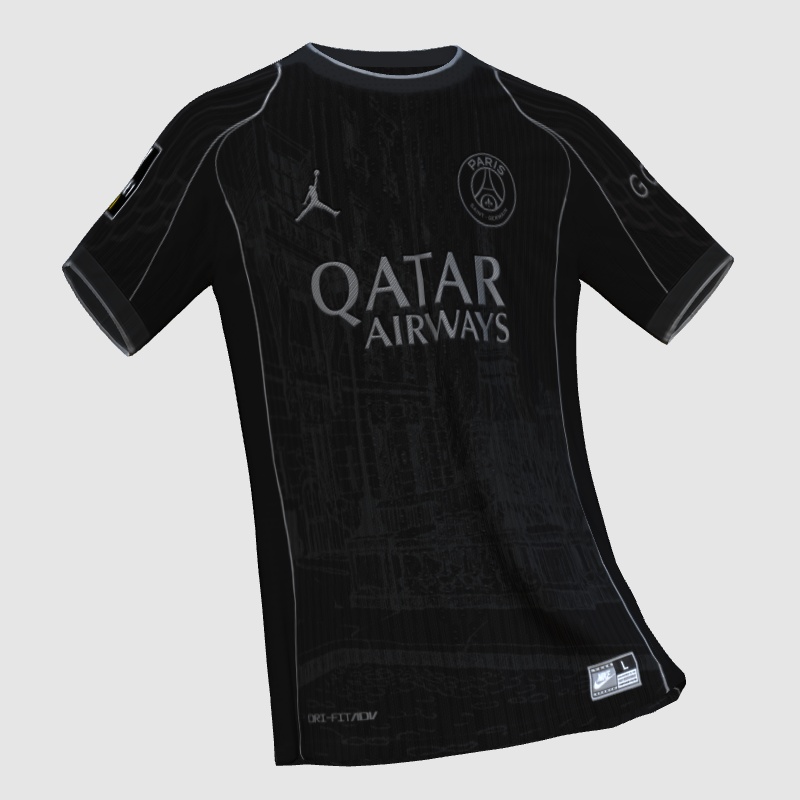 PSG x Jordan "Noir" Concept Fourth Kit - FIFA Kit Creator Showcase