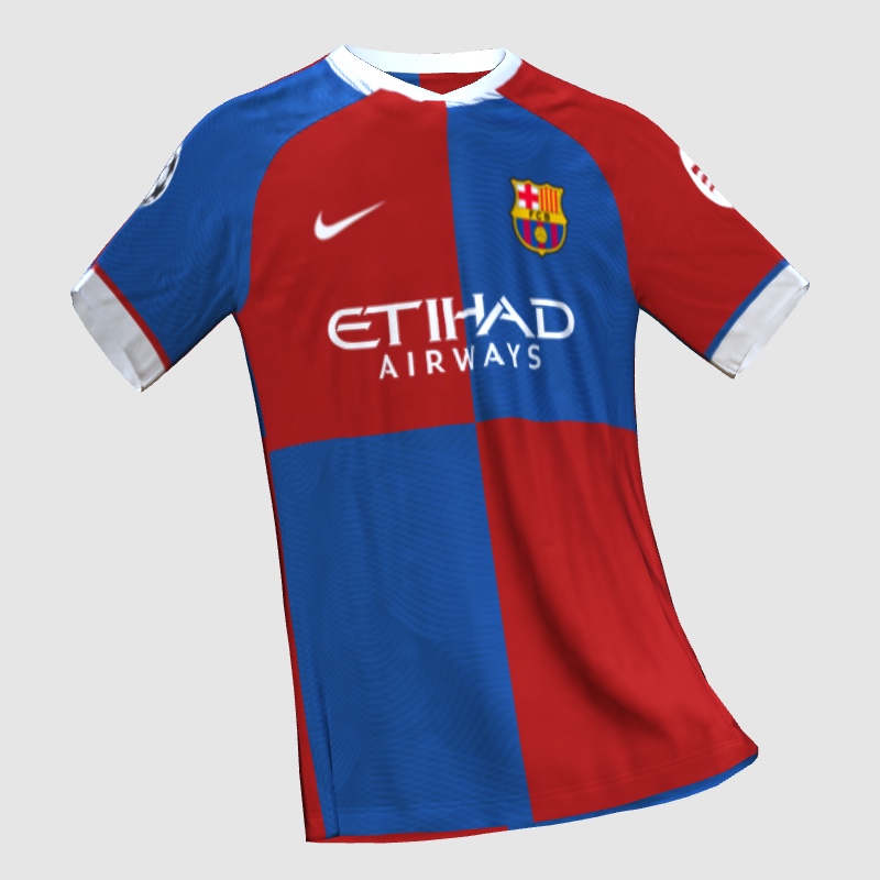 Barcelona x Etihad airways home kit - FIFA Kit Creator Showcase
