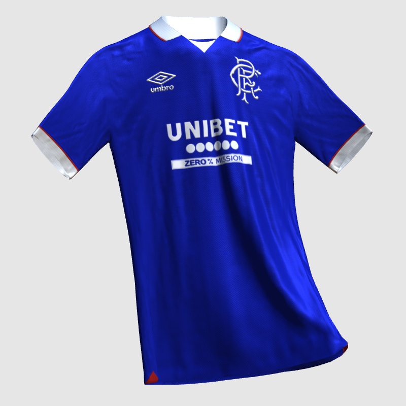 Rangers Umbro 25/26 Leaked Home Kit - FIFA Kit Creator Showcase