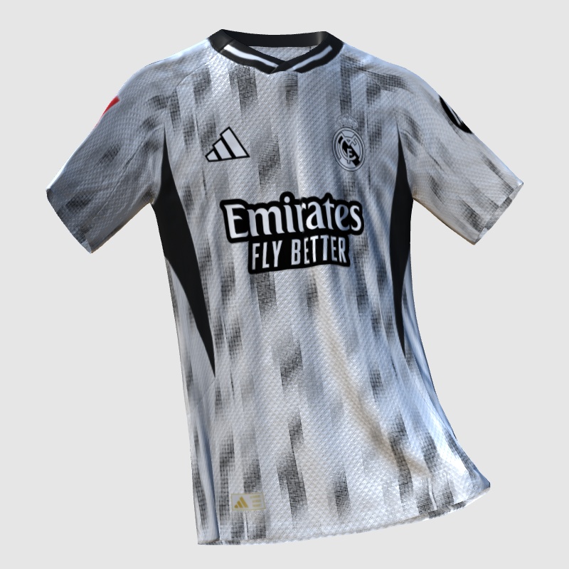 Real Madrid black and white home 26/27 concept - FIFA Kit Creator Showcase