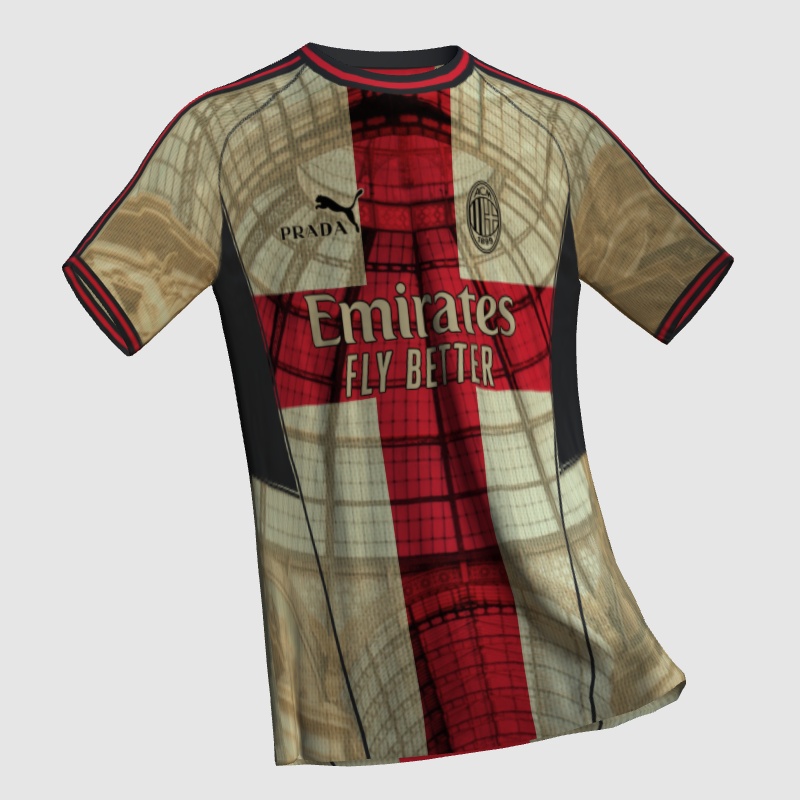 AC Milan x Prada 4th kit concept - FIFA Kit Creator Showcase