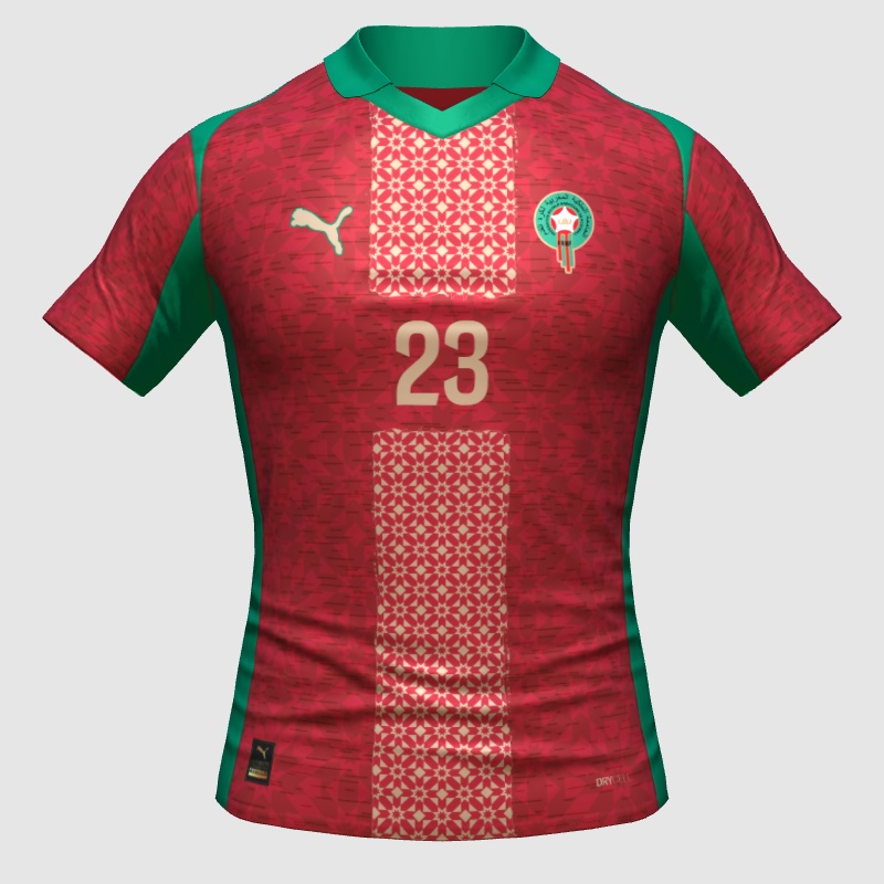 Morocco X Puma Home concept For African Cup 2025 - FIFA Kit Creator ...