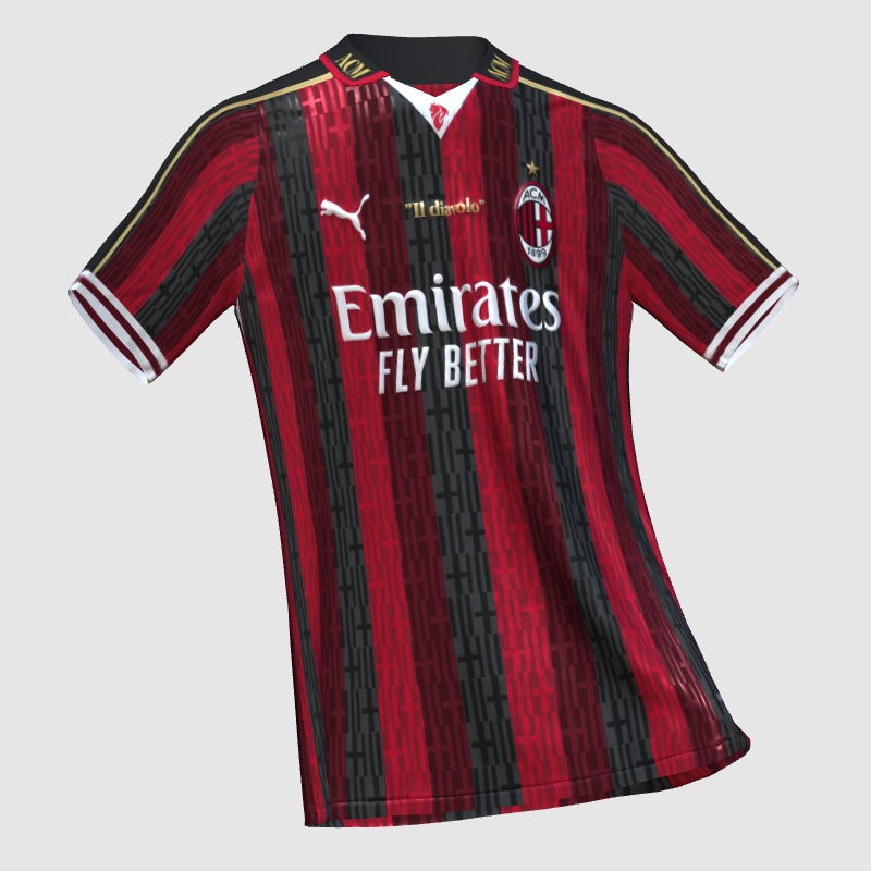 AC Milan modernised stripes 4 - FIFA Kit Creator Showcase