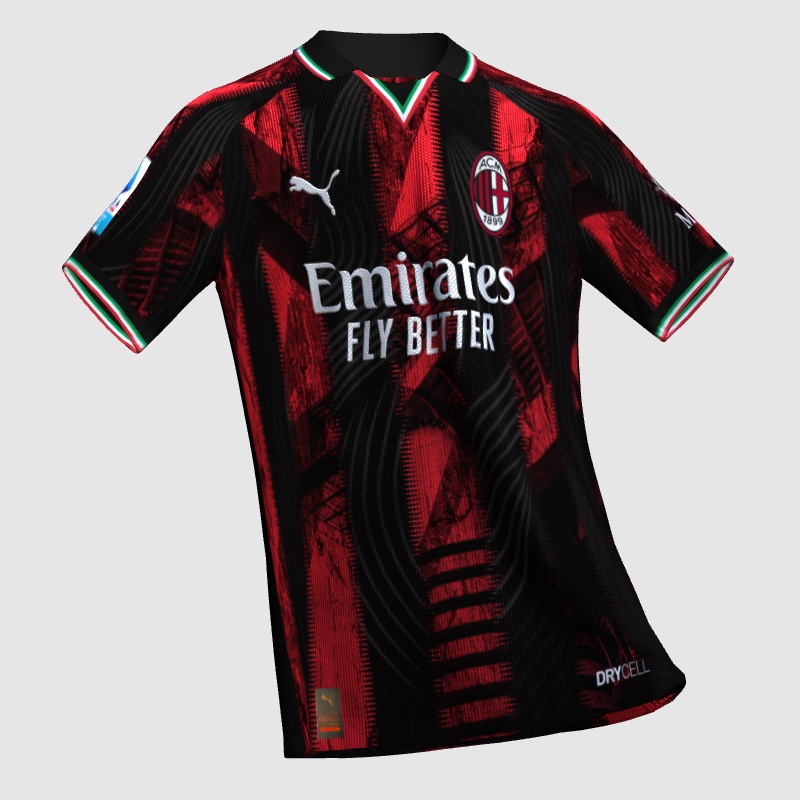 AC Milan Untraditional Stripes Kit - FIFA Kit Creator Showcase