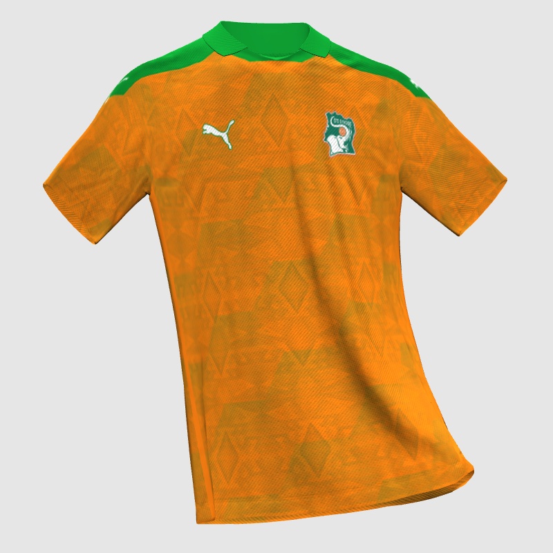 Puma Ivory Coast NT Home Kit - FIFA Kit Creator Showcase