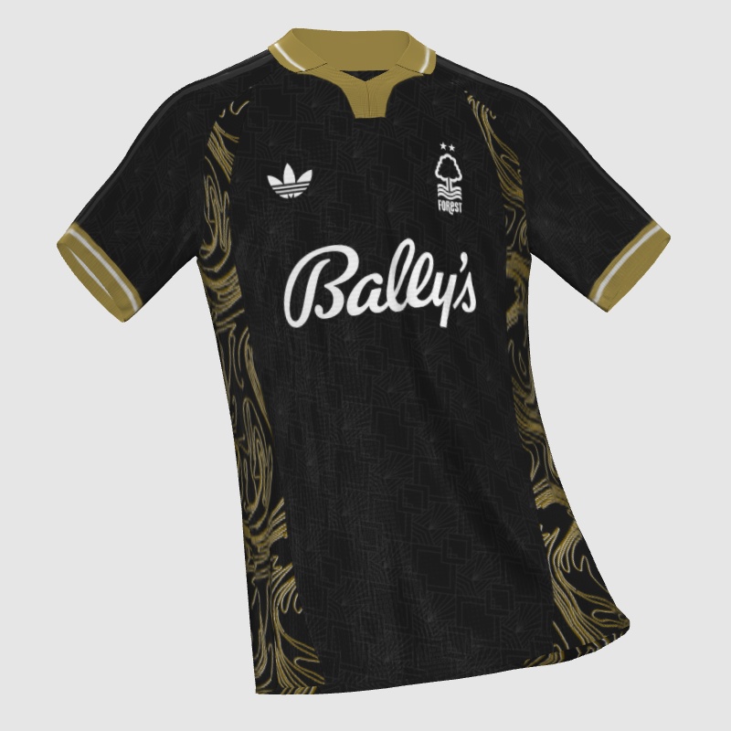 Nottingham forest concept kit "Gold mine" - FIFA Kit Creator Showcase