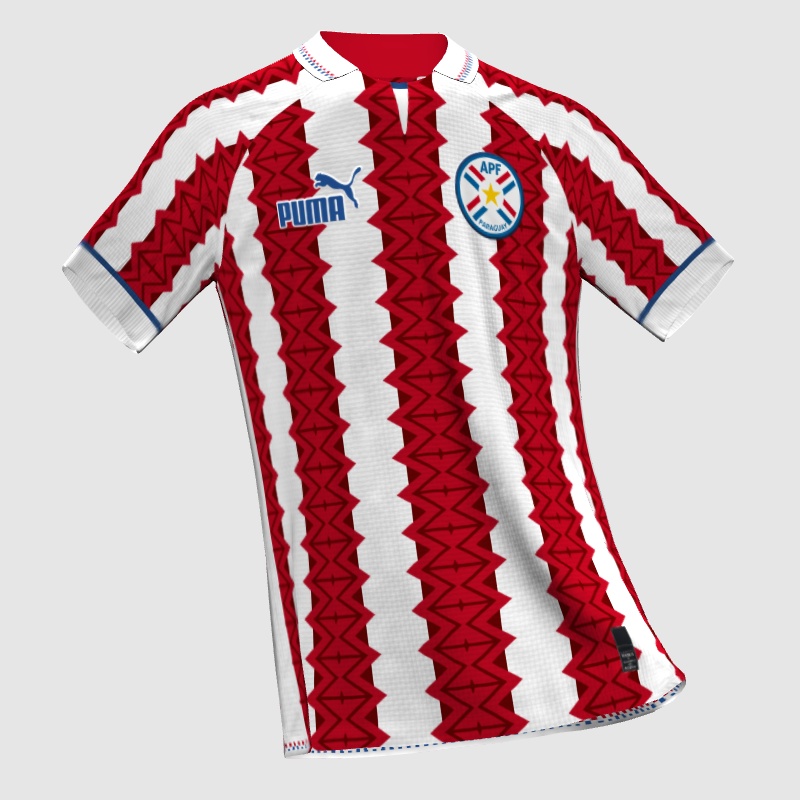 Paraguay 2026 World Cup Home Concept - FIFA Kit Creator Showcase