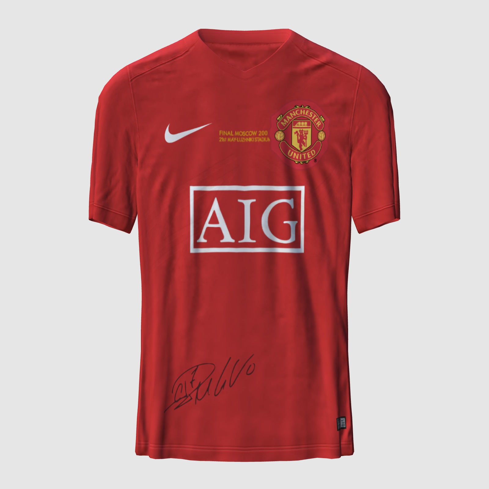 Manchester United 2008 UCL Final Ronaldo Signature - FIFA Kit Creator ...