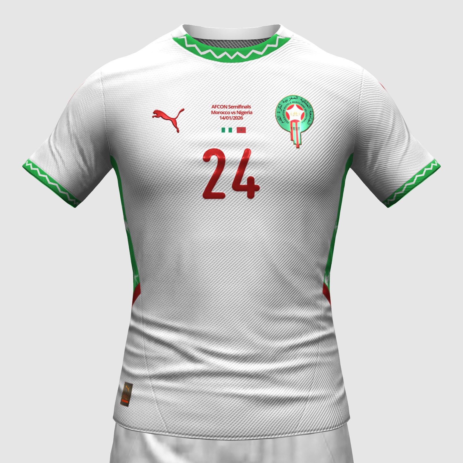Morocco AFCON Away Kit vs Nigeria - FIFA Kit Creator Showcase