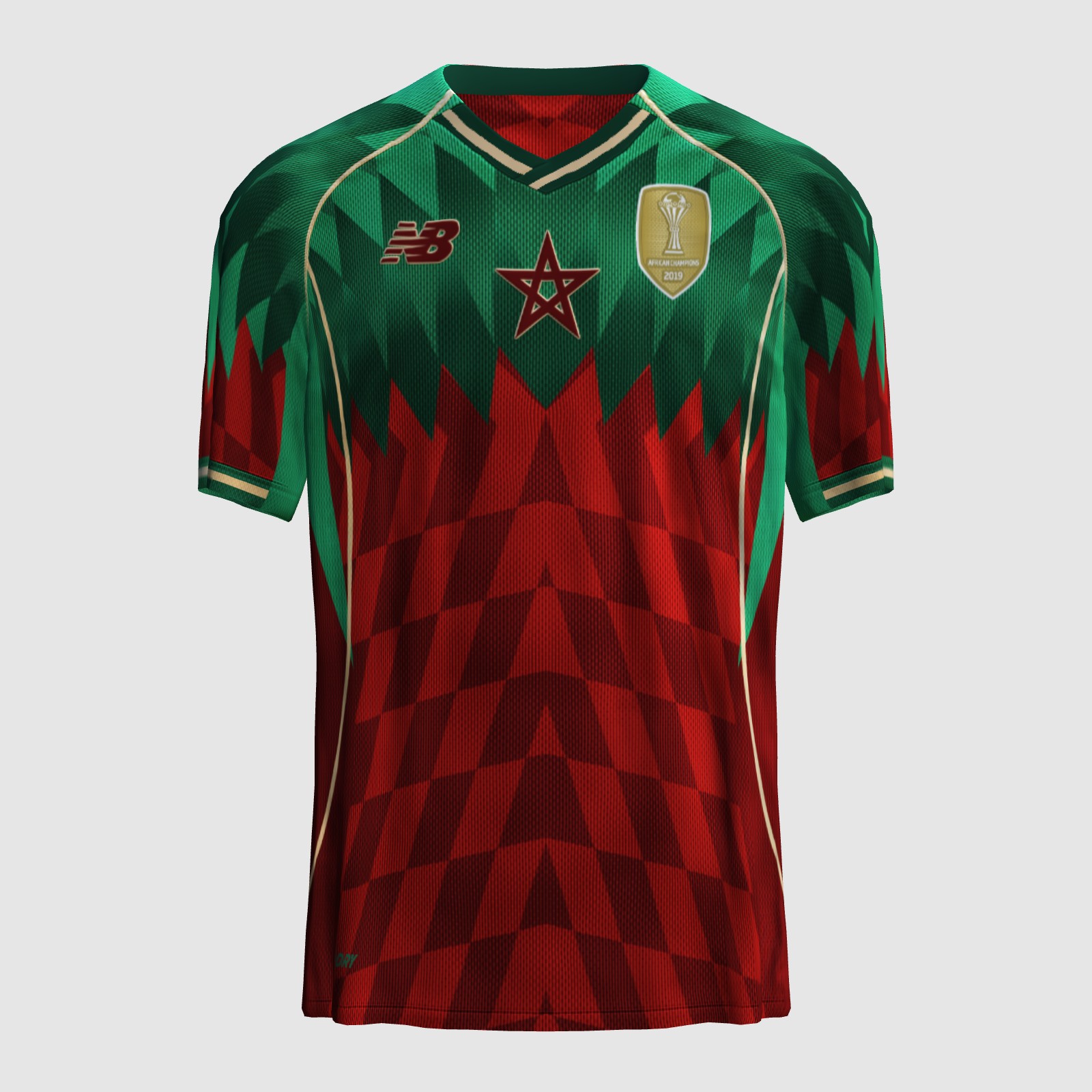 Morocco Afcon final comp kit Leyal credit - FIFA Kit Creator Showcase